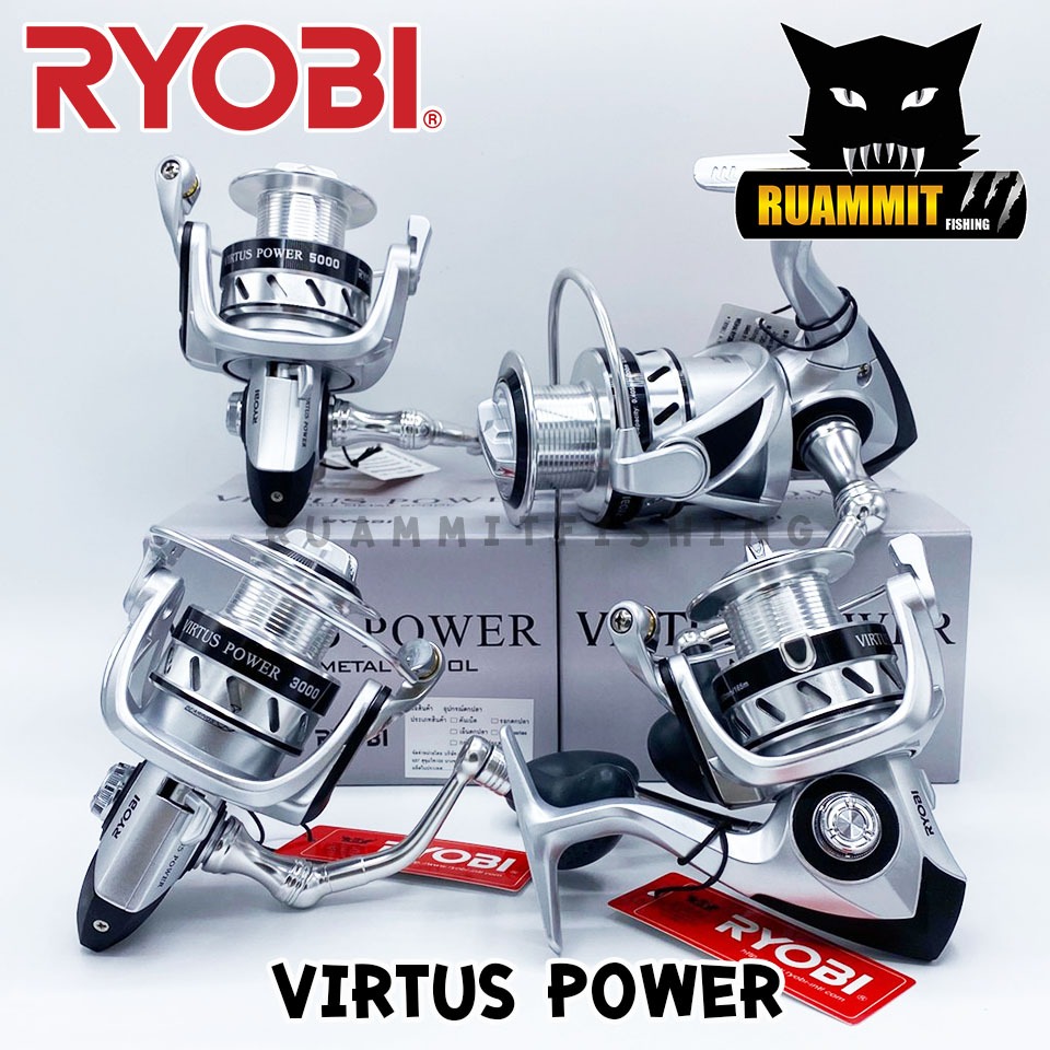 รอกตกปลา รอกสปินนิ่ง เรียวบิ RYOBI VIRTUS POWER (สีดำ-เงิน) | Shopee Thailand