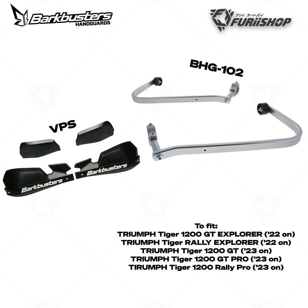 การ์ดแฮนด์ barkbusters รหัส BHG-102 พร้อมใบการ์ด VPS For TRIUMPH Tiger 1200 GT EXPLORER / RALLY ...