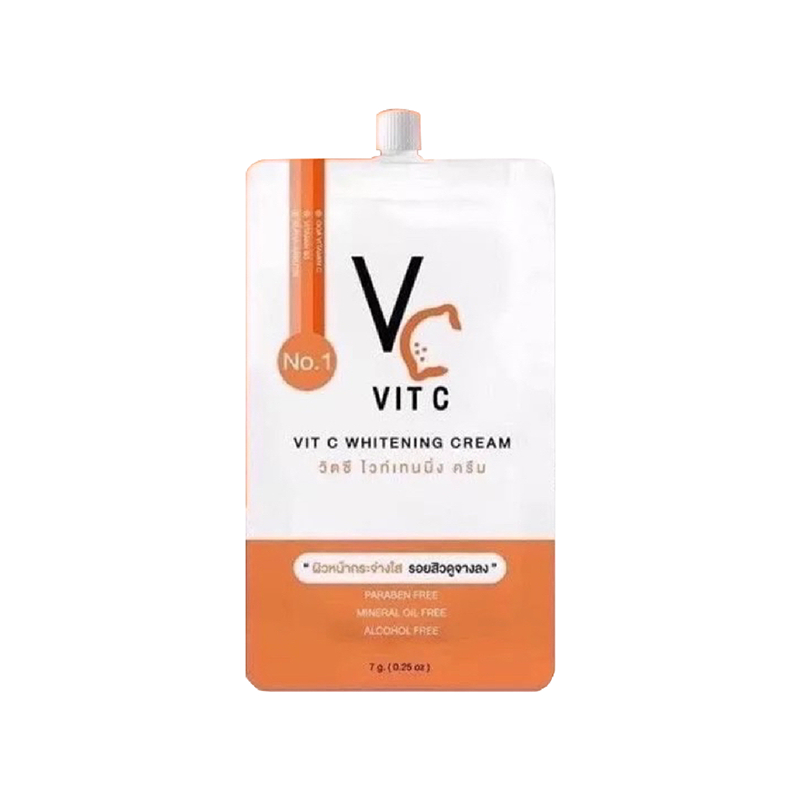 Vit C cream วิตซีครีมซอง ครีมวิตามินซี ลดรอยสิว กระจ่างใส ขนาด 7 ml ...
