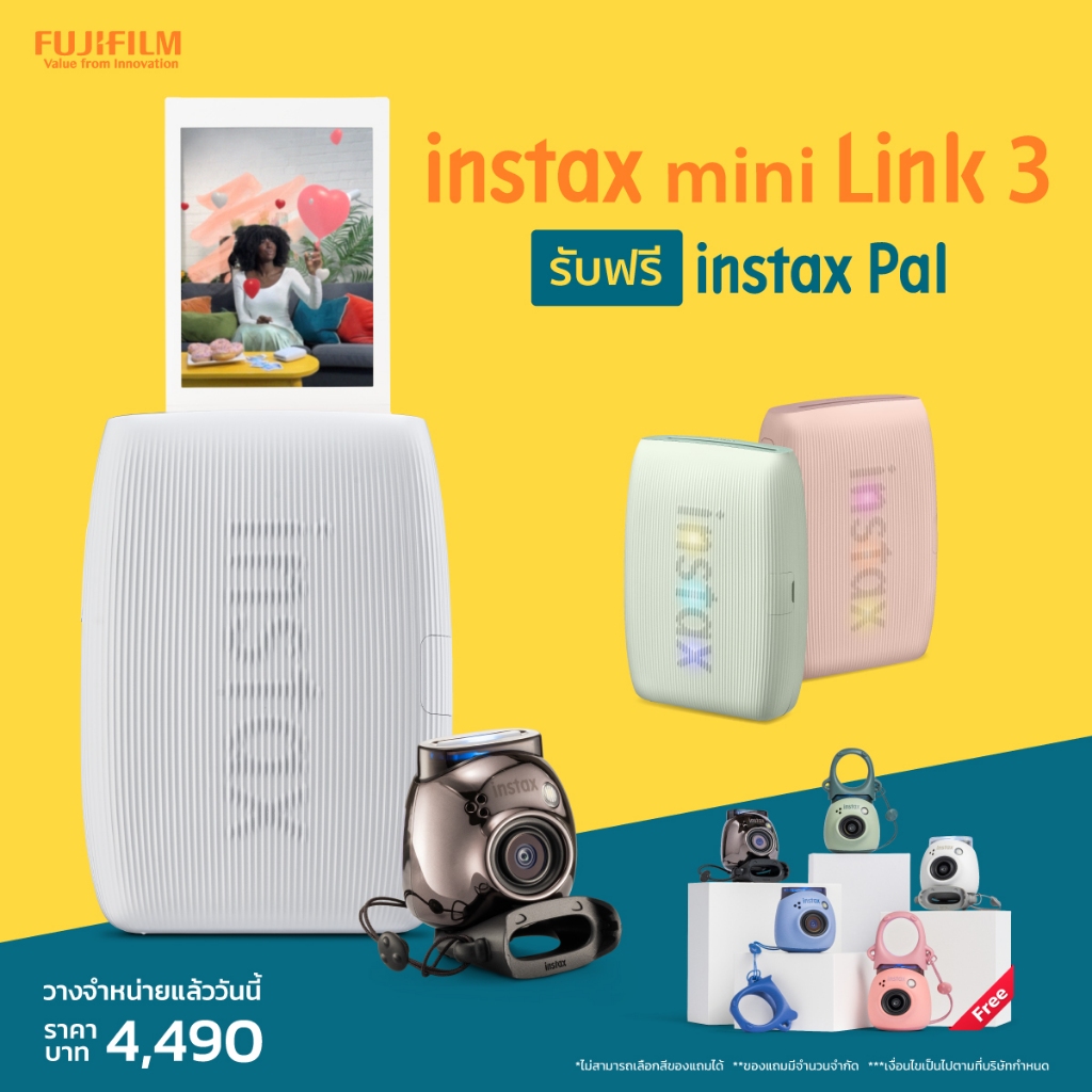 Fujifilm instax Mini Link3 แถมฟรี instax Pal รับประกันศูนย์ | Shopee ...