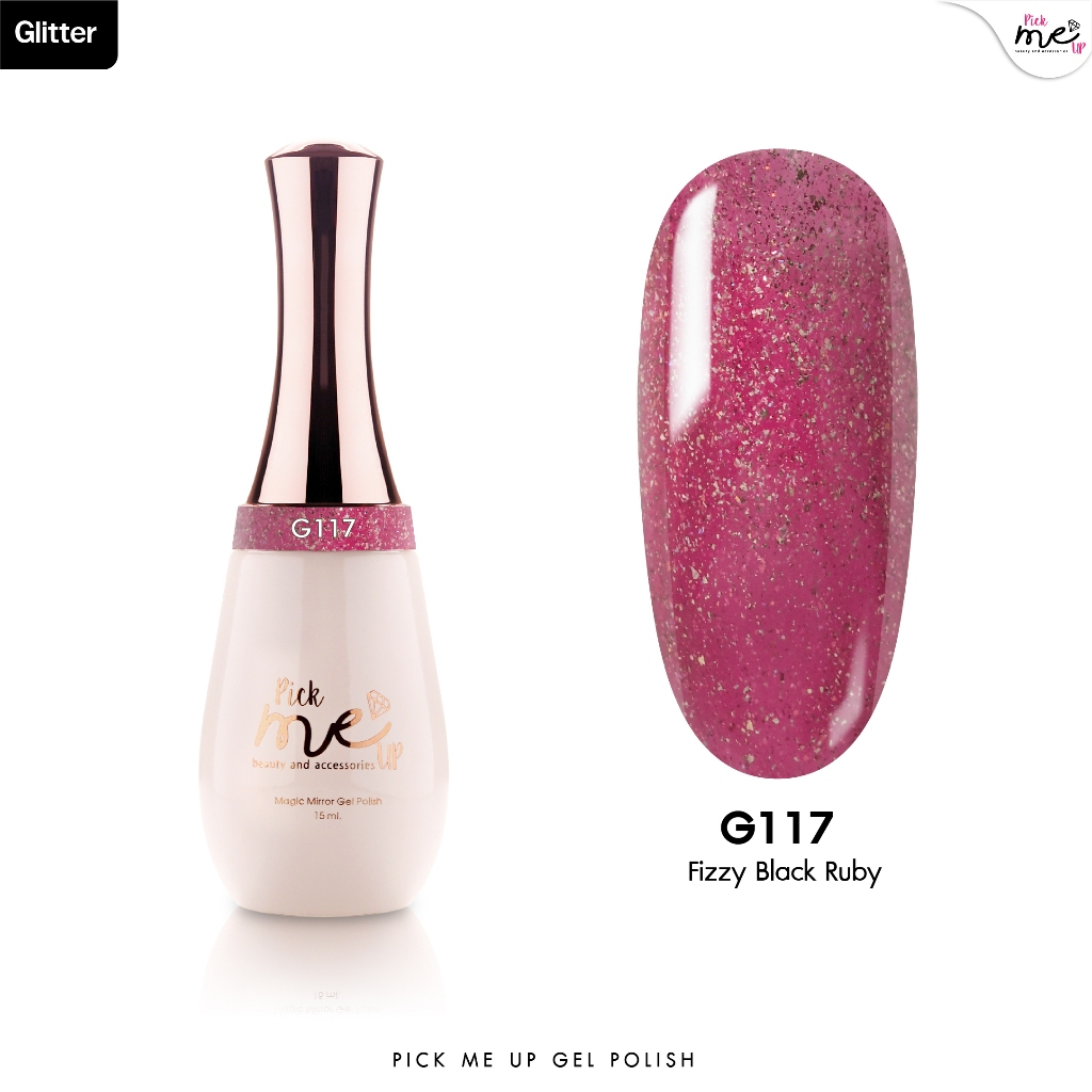 สีเจลทาเล็บ Pick Me Up G117 Fizzy Black Ruby 15ml. | Shopee Thailand