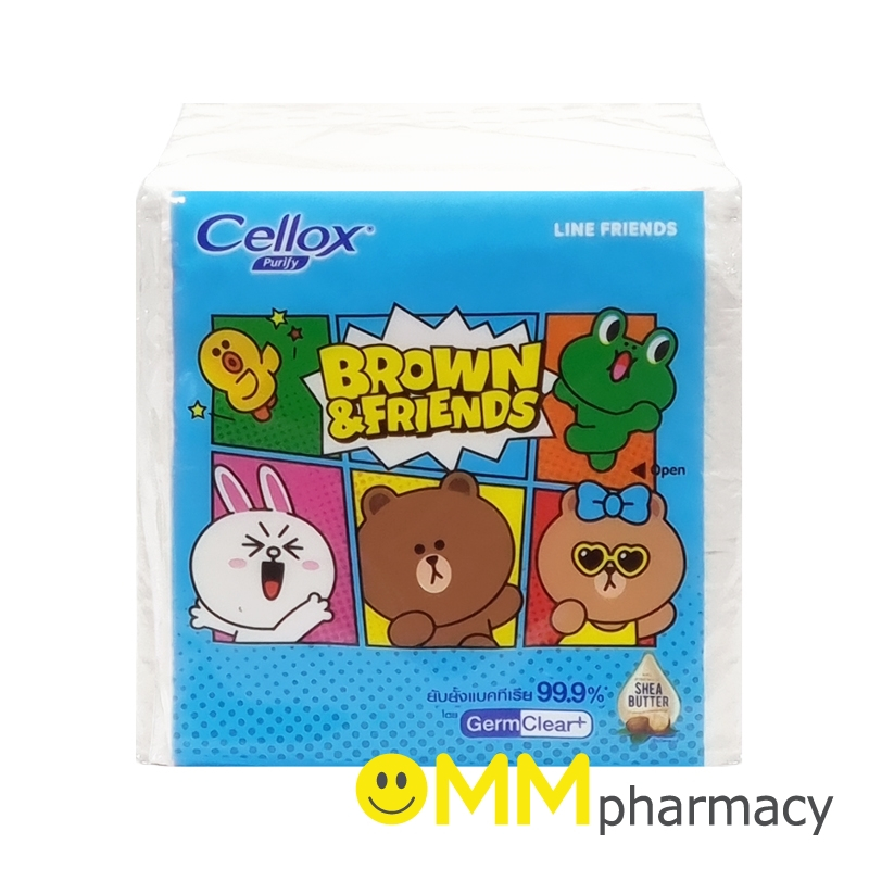 CELLOX กระดาษเช็ดหน้า LINE FRIENDS แบบป๊อบอัพ 86แผ่น (คละสี) | Shopee ...