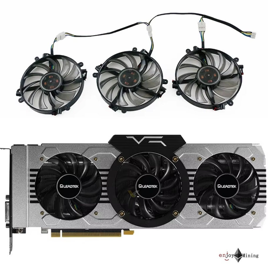 พัดลมการ์ดจอ PNY Leadtek Manli GTX 1070ti 1080 Graphics Card Cooling ...