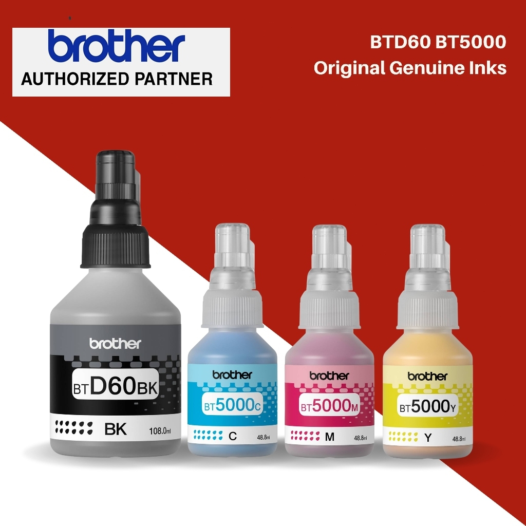 แท้100% Brother หมึก BT-D60BK,BT5000C/M/Y 4สี DCP-T220 T310 T420W T510W T520W T710W T720W T820W ...