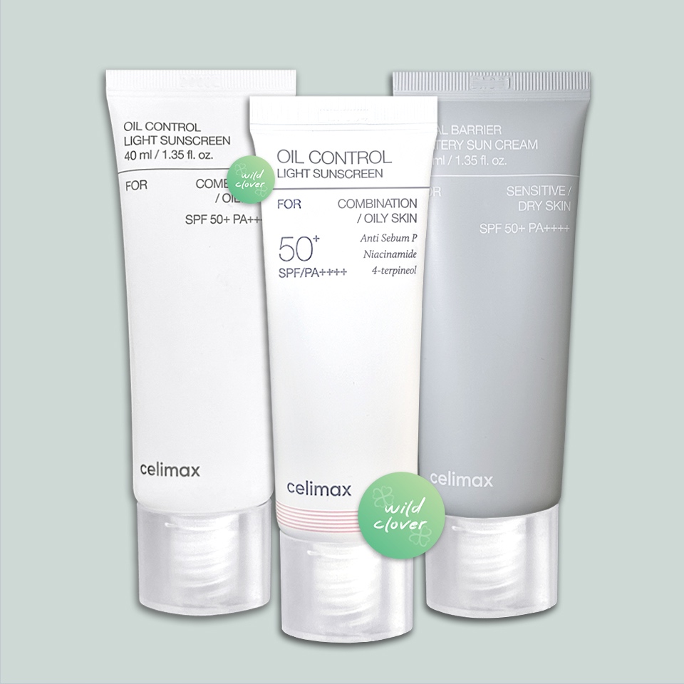 🍀 CELIMAX : แท้พร้อมส่ง exp.2026 oil control light sunscreen, dual barrier watery sun cream 40ml ...