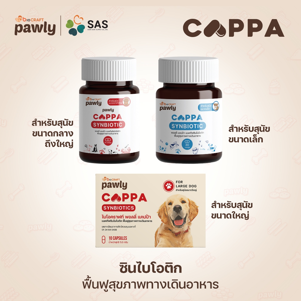Pawly Cappa for Dog ช่วยดูแลท้องเสีย เสริมภูมิ ขับถ่ายเป็นก้อน ลดกลิ่น ...