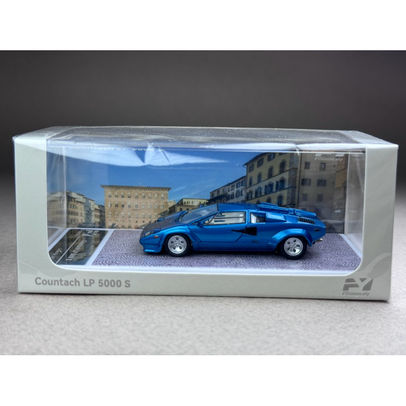 Countach LP5000 S Blue without tail wing Scale 1:64 ยี่ห้อ ...