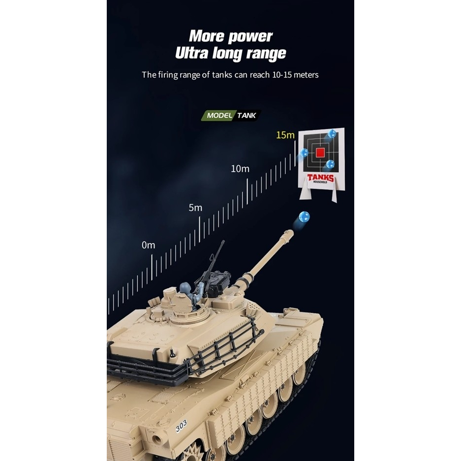 รถถังทหาร M1A2 Abrams BATTLE TANK 1/18 RC บังคับวิทยุ 2.4GHz USA ZY021 ...