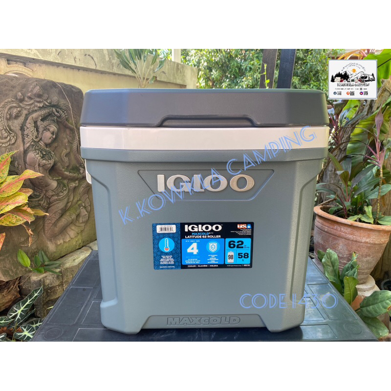สินค้าพร้อมส่ง กระติกเก็บความเย็น Igloo Maxcold 58 Litre (62 US QT) Cool Box. สีเทา | Shopee ...