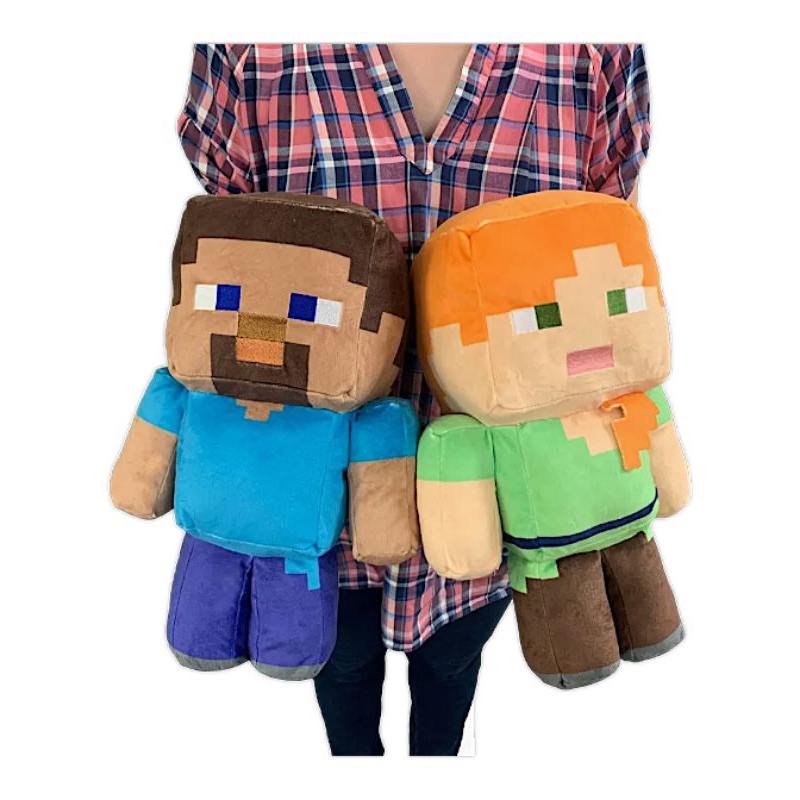 Minecraft Steve Alexตุ๊กตา Minecraft Deformed BIG Plush Steve & Alex ...