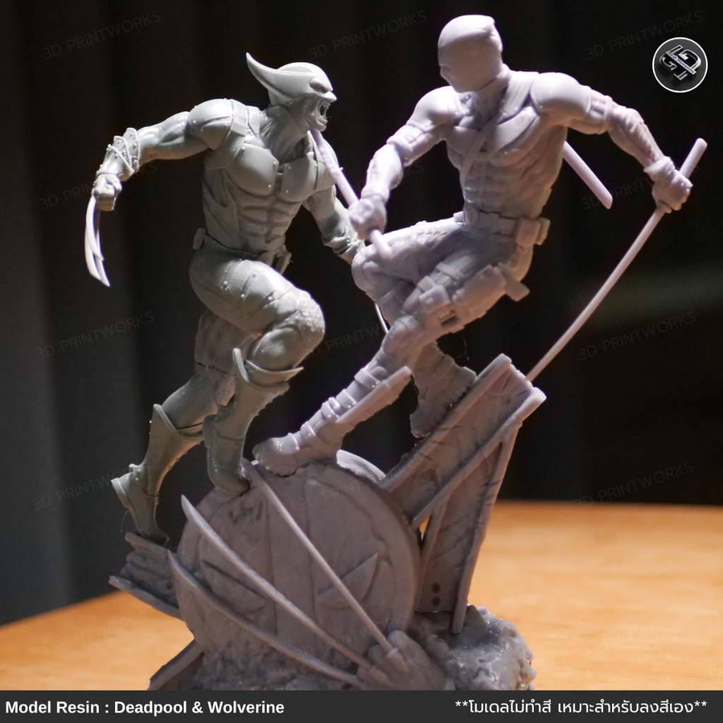 3D Model Resin Figure Deadpool & Wolverine เดดพูล & วูล์ฟเวอรีน (โมเดล ...