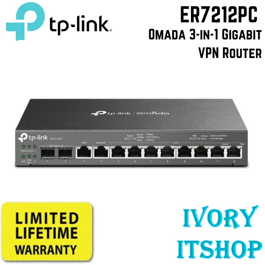 TP-LINK ER7212PC Omada 3-in-1 Gigabit VPN | Shopee Thailand