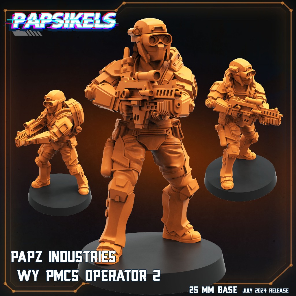 W-Y PMC Operator [2] - Vs Humans - Humanoid Human / 32mm scale 3D ...