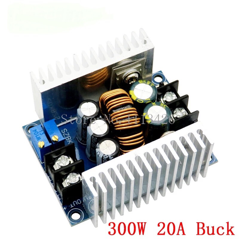 300W 20A Step-Down โมดูลสเต็ปดาวน์ สำหรับแปลงกระเเสไฟ DC CC CV 6-40V to ...
