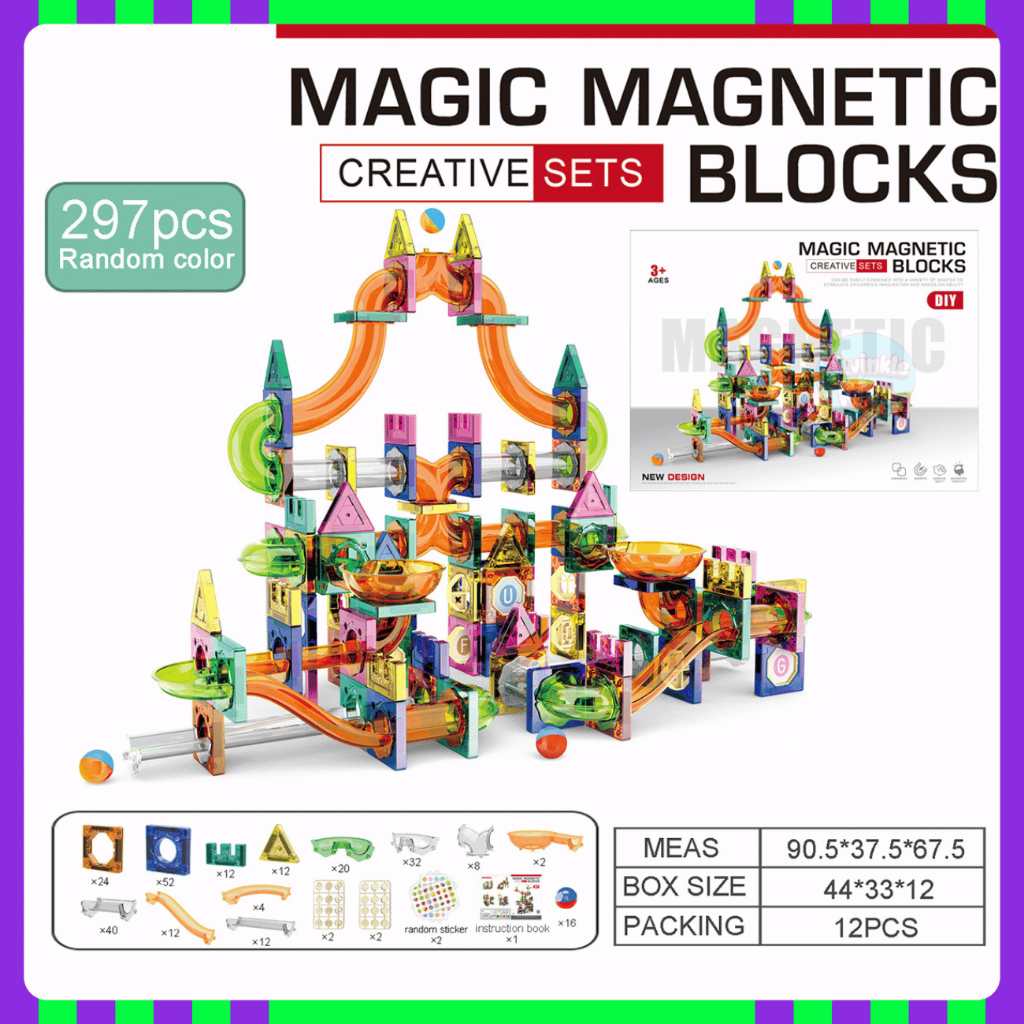 [ถูกสุด!]🧲Magic Magnetic Blocks | Tile | Creative Sets ตัวต่อแม่เหล็ก ...