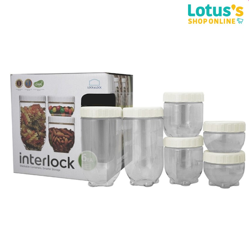 ล็อกเอ็นล็อก ชุดกล่องโหล เซต 4ชิ้น / เซต 6ชิ้น LOCK N LOCK DRY FOOD JAR ...