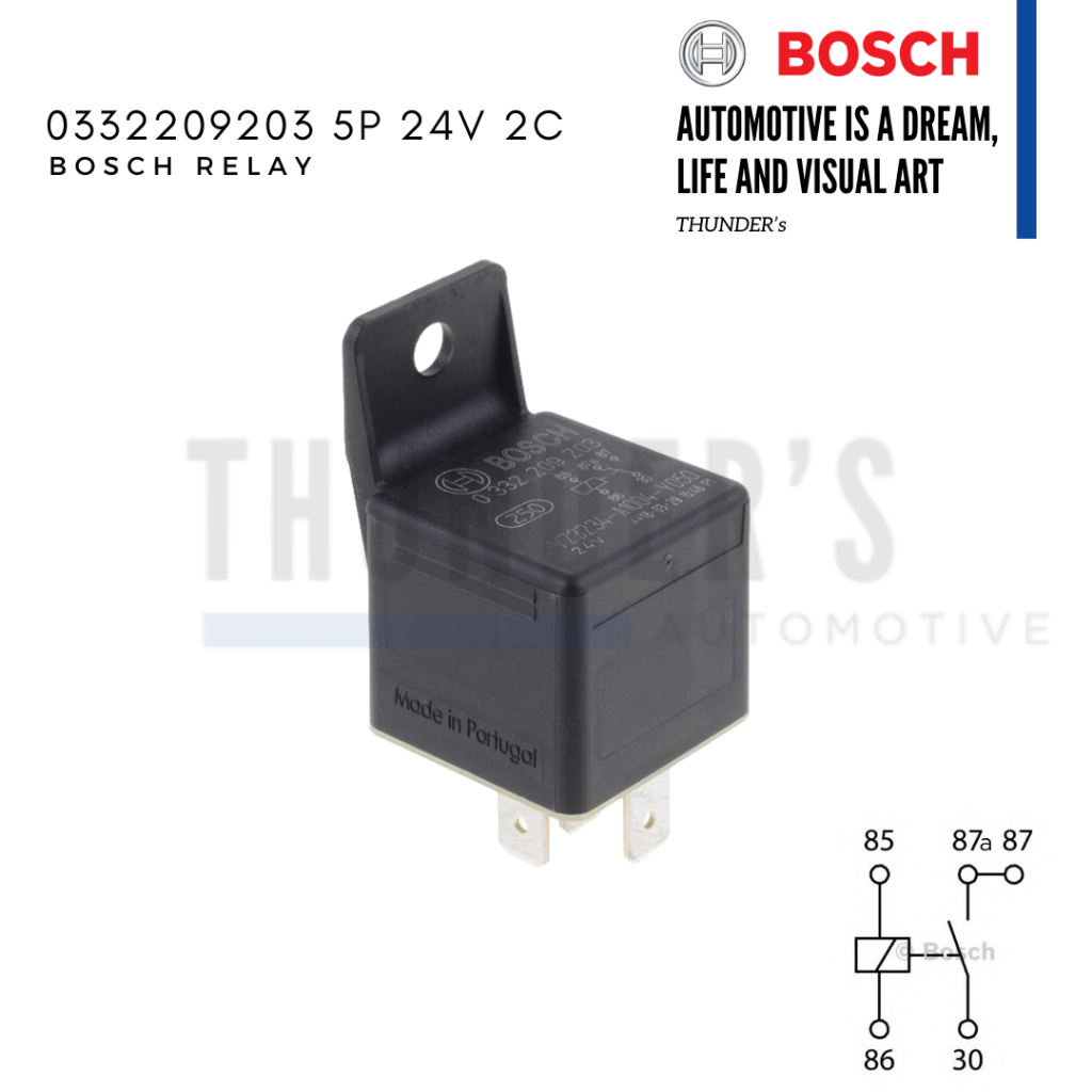 BOSCH Relay รีเลย์ 5 ขา 24V 2C 2 คอนแทค 0332209203 | Shopee Thailand
