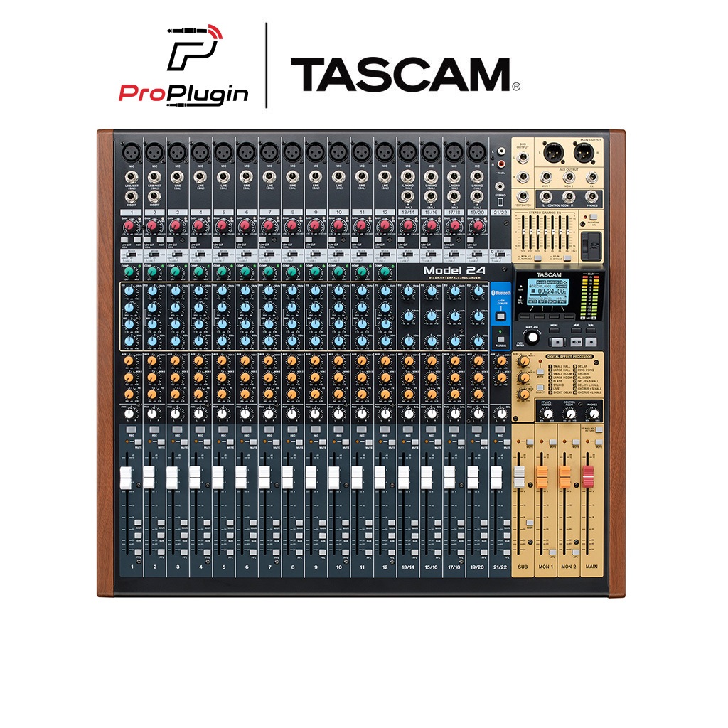 TASCAM Model 24 Mixer บันทึกเสียงแบบ Multi track ได้สูงสุดถึง 24 Track (ProPlugin) | Shopee Thailand