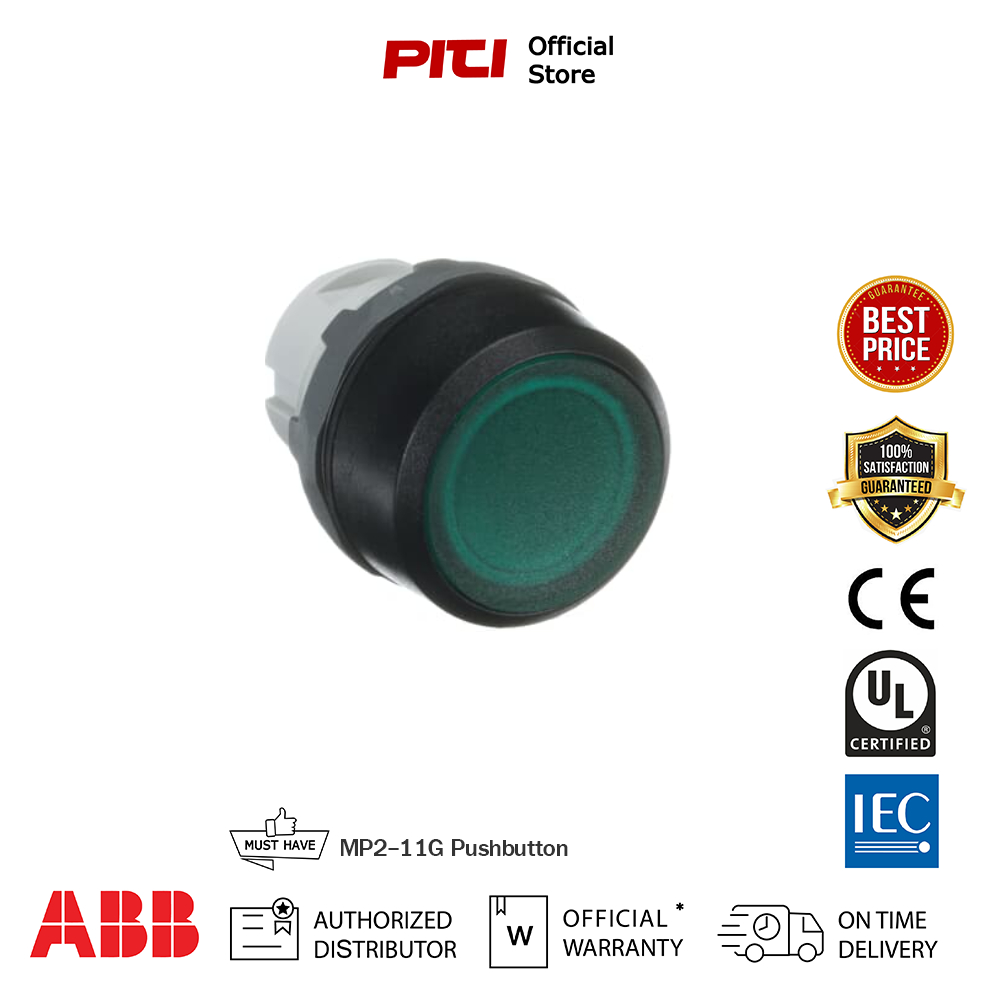 ABB MP2-11G Operator Pushbutton Head ส่วนหัวปุ่มกดแบบเรียบ กดค้าง Modular Pilot devices | Shopee ...