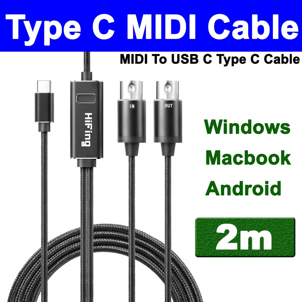 สาย MIDI To USB C Type C Cable Converter With Indicator Light For ...
