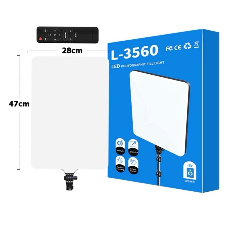 ไฟสตูดิโอ24. นิ้ว L3560ไฟไลฟ์สด LED Light ซอฟบ๊อก พร้อมรีโหมด ไฟถ่ายภาพ ...
