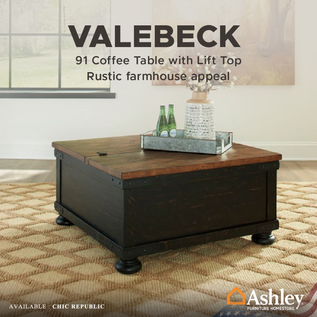 Ashley โต๊ะกลาง รุ่น VALEBECK 91 Coffee Table with Lift Top | Shopee ...