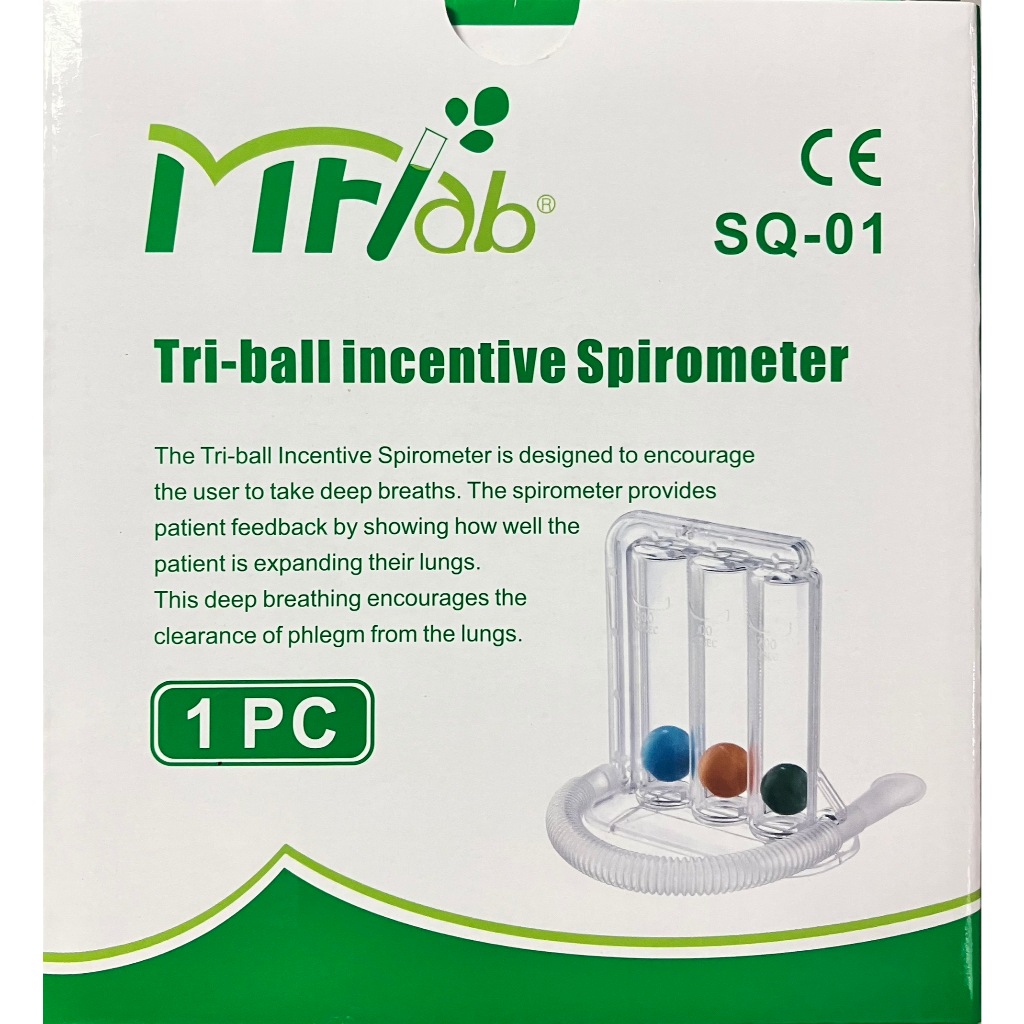 MFLab Triballs Incentive Spirometer 1200ml. เครื่องบริหารปอด แบบ Triflow สำหรับผู้ป่วยที่เพิ่ง ...