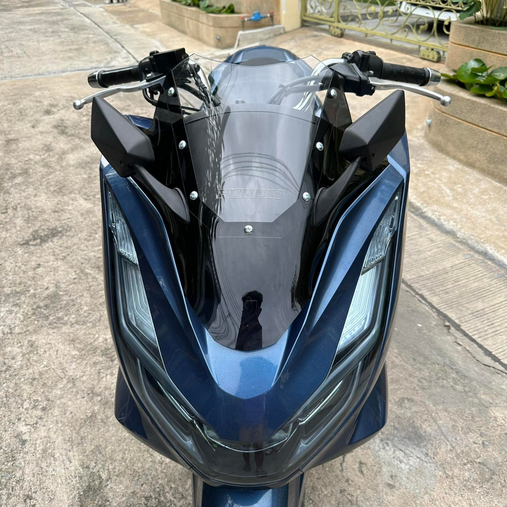 ชิวหน้าPCX160 ชิวสองขั้นV3 (แถมฟรีกระจกติดชิว) ปี2021 ทรงซิ่ง ชิวแต่ง ...