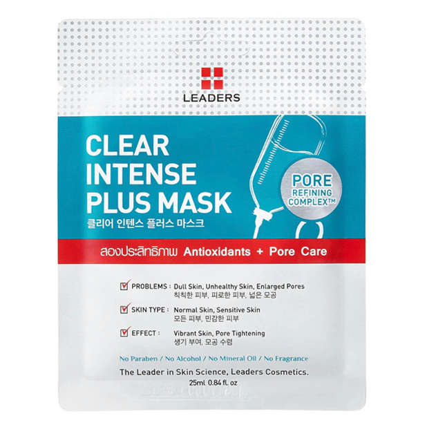 แผ่นมาร์คหน้า Leaders Clear Intense Plus Mask | Shopee Thailand