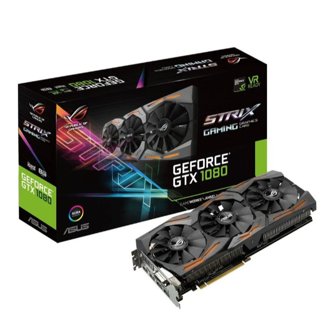 การ์ดจอ VGA (การ์ดแสดงผล) ASUS ROG STRIX-GTX1080-A8G-GAMING | Shopee ...