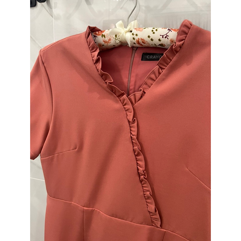 crayon band เครยอน เดรส ทำงาน สีอิฐ | Shopee Thailand