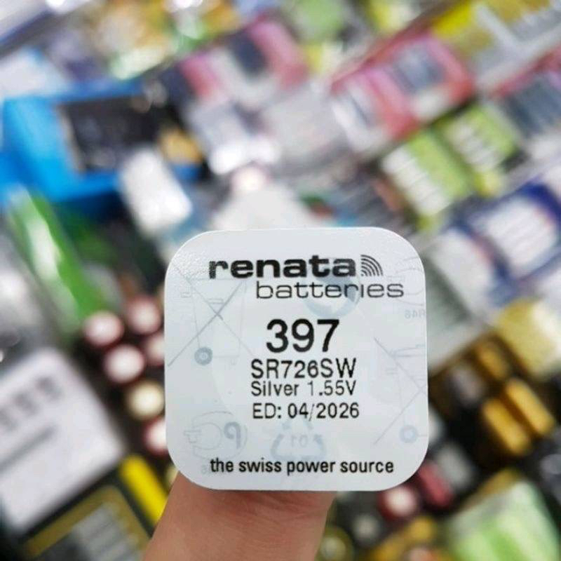 ถ่านกระดุม Renata 397, SR726SW 1.55V จำนวน 1ก้อน ของใหม่ ของแท้ ...