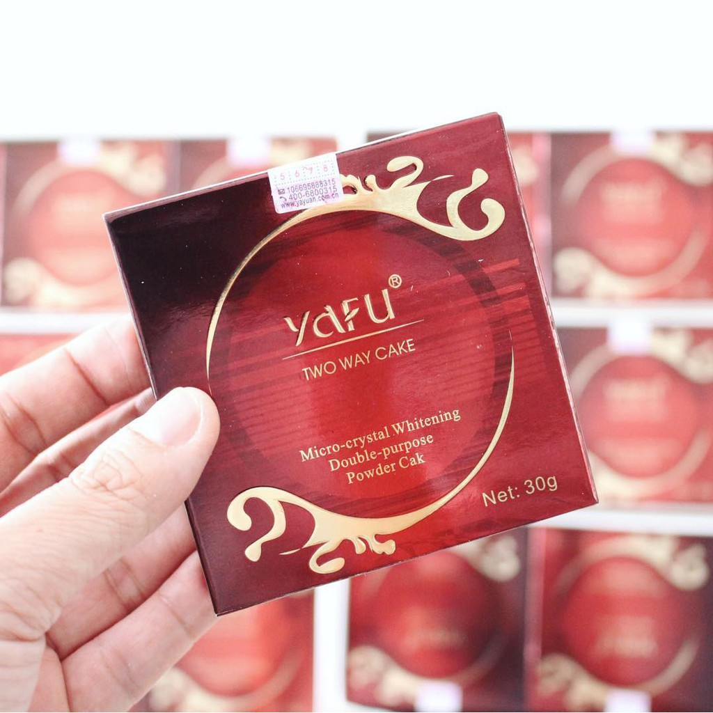 Yafu ยาฟู แป้งผสมรองพื้น สูตรไวท์เทนนิ่ง ตลับแดง 2ชั้น 30g🎈🌺 | Shopee ...