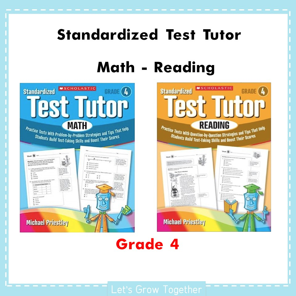 Scholastic Standardized Test Tutor, Reading / Math Grade 3, 4, 5, 6 ...
