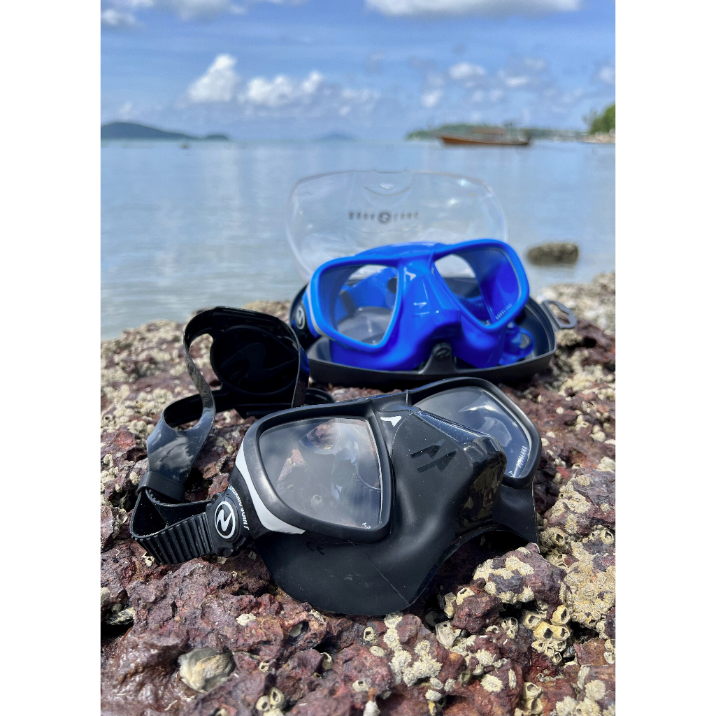 หน้ากากดำน้ำฟรีไดฟ์ Aqualung รุ่น Micromask X Freediving Mask Extra Low Volume หน้ากากดำน้ำ ...