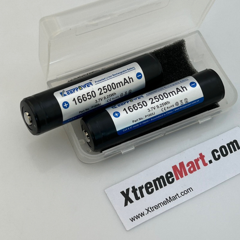 แบตเตอรี่ KeepPower 16650 3.7V 2500mAh มีวงจรป้องกัน Li-ion ...