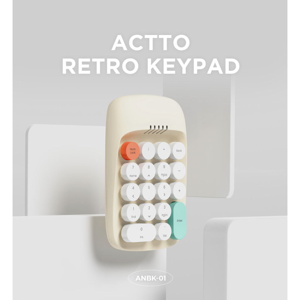 ACTTO RETRO KEYPAD คีย์บอกร์ดตัวเลขแบบบลูธูท เชื่อมได้หลายอุปกรณ์ ...