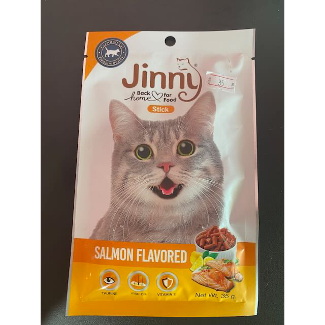 Jinny ขนมแมวแบบแท่ง รสแซลมอน ขนาด 35 กรัม | Shopee Thailand