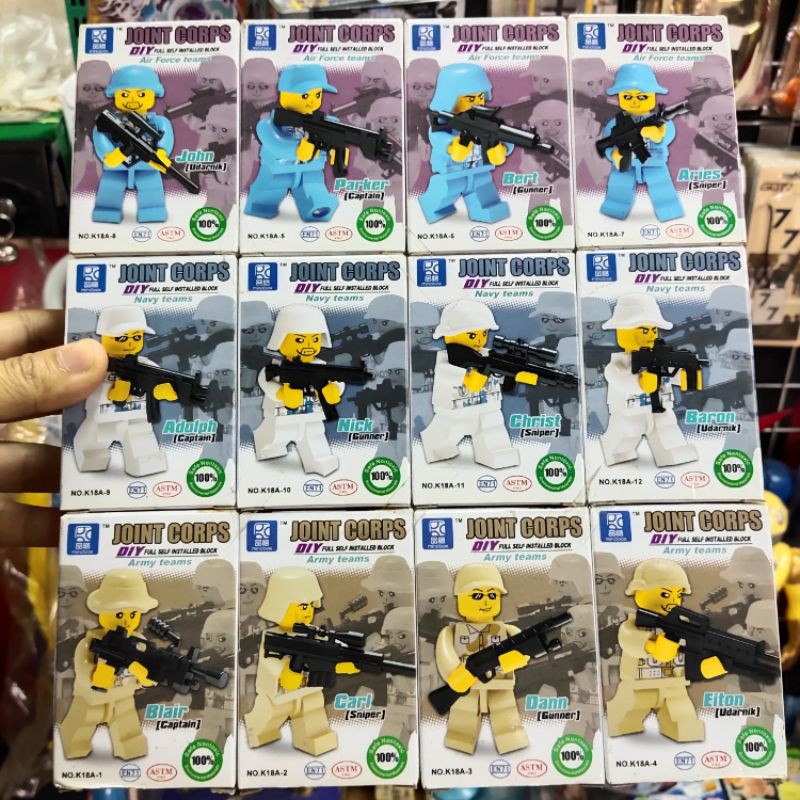 เลโก้ ทหาร Lego Joint Corps ชุด 12 กล่อง ตัวต่อ ฝึกทักษะ ฝึกสมาธิ สร้าง ...