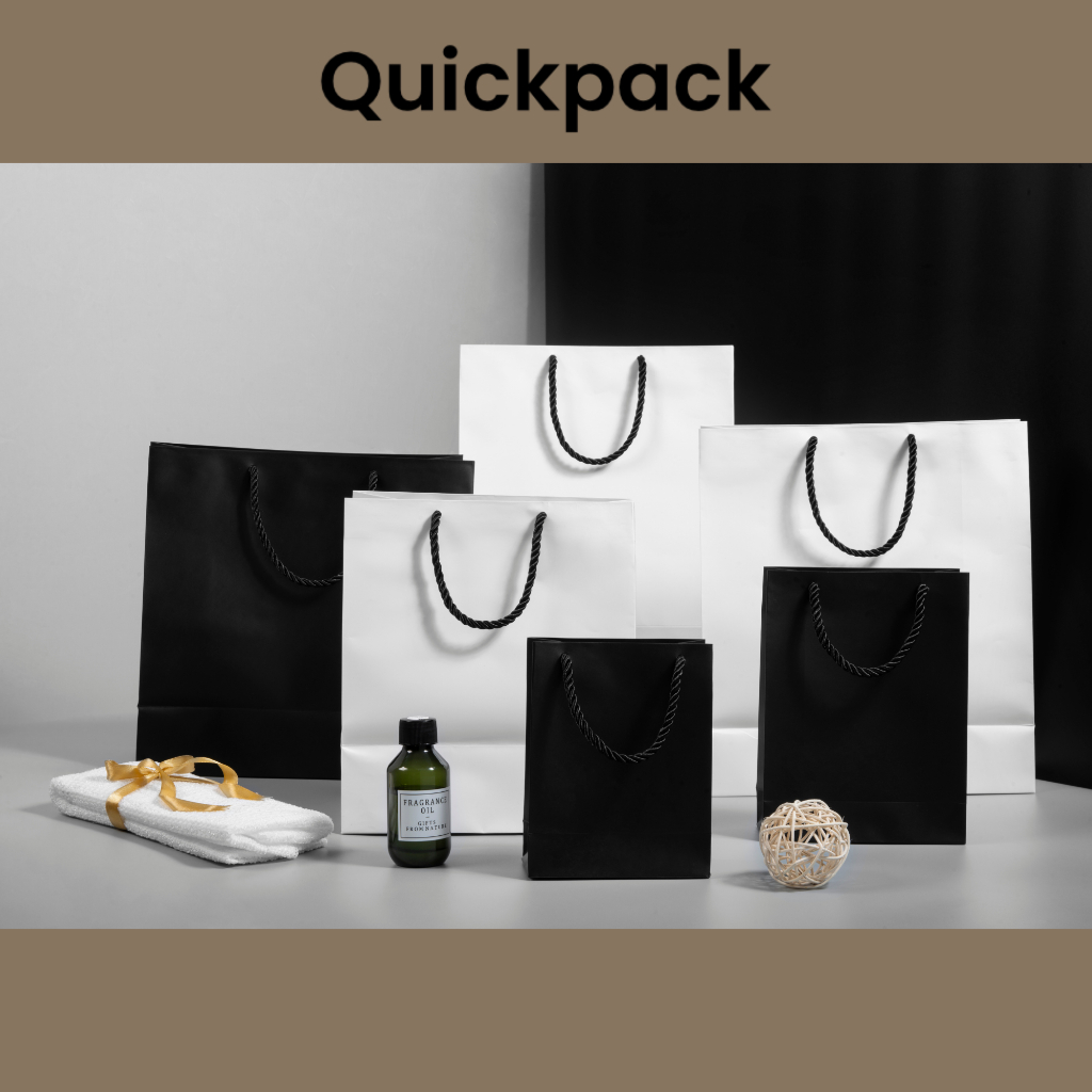 Quickpack - ถุงกระดาษพรีเมี่ยม เคลือบด้าน ทนน้ำ กันรอยขูดขีด | Shopee Thailand
