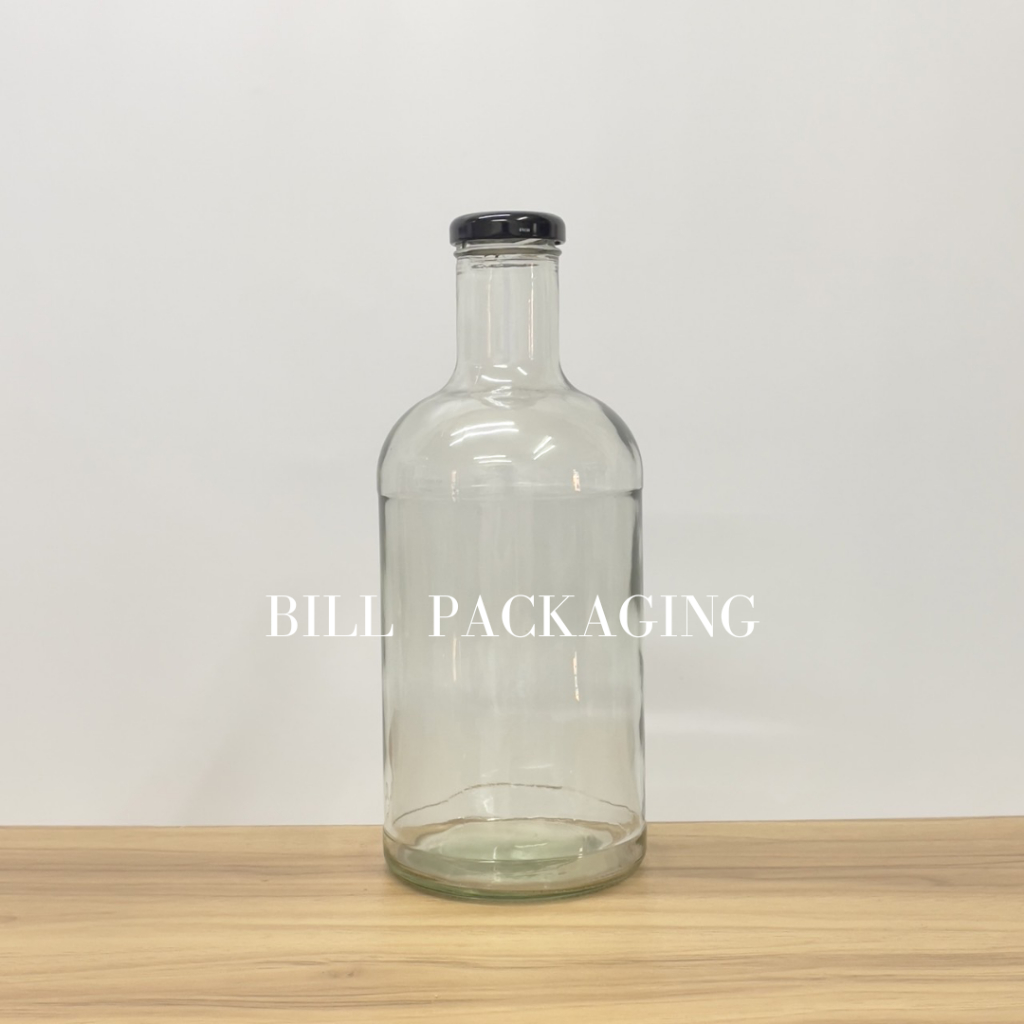 ขวดแก้วกระบอกคอยาว 1,000ml. (1L) พร้อมฝาเกลียวล็อค 38mm. (ฝา4สี) | Shopee Thailand