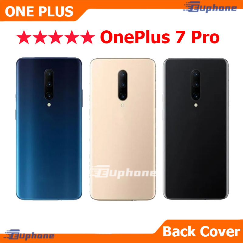 ใหม่ ฝาครอบแบตเตอรี่ด้านหลัง OnePlus 7 pro battery back cover สําหรับ oneplus7pro /1+7pro ติด ...