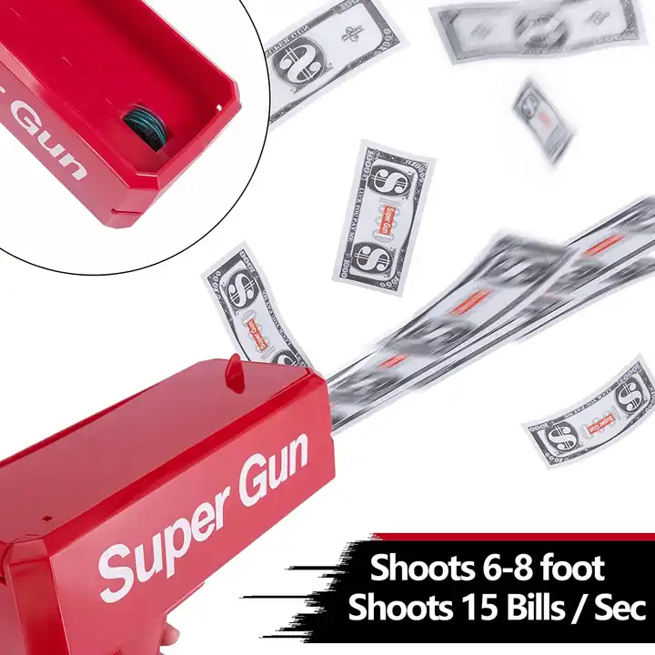Supreme gun Super Gum ปืนยิงแบงค์ แถมแบงค์ฟรีในกล่อง ใช้งานปาร์ตี้ งาน ...
