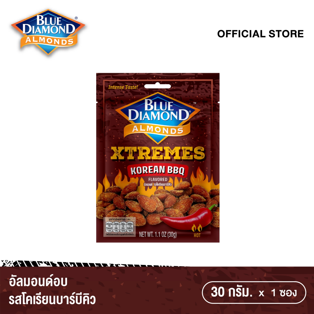 บลูไดมอนด์ อัลมอนด์ โคเรียนบาร์บีคิว 30 ก. Blue Diamond Almonds Korean ...