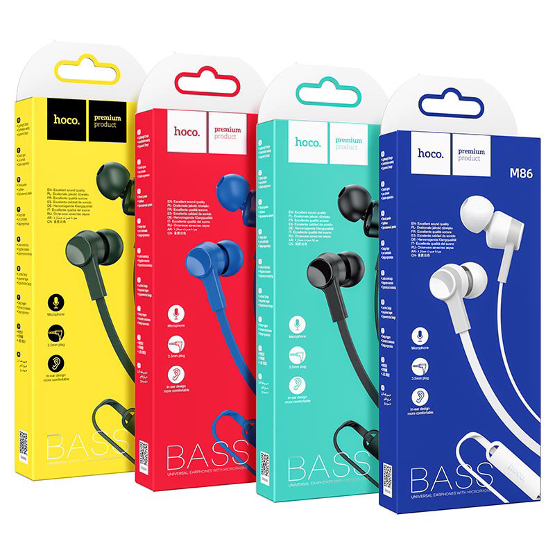 Hoco M86 หูฟังมีสาย hocoรุ่นm86 หูฟัง Oceanic universal earphones with ...