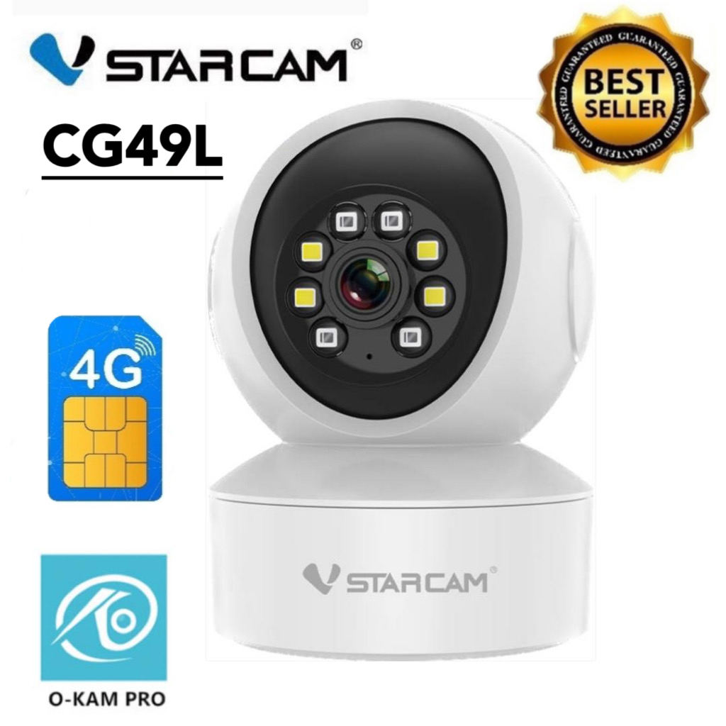 VSTARCAM CG49L 4G LTE SiM SUPER HD 1296p 3.0MegaPixel H.264+ iP Camera กล้องวงจรปิดใส่ซิม ...