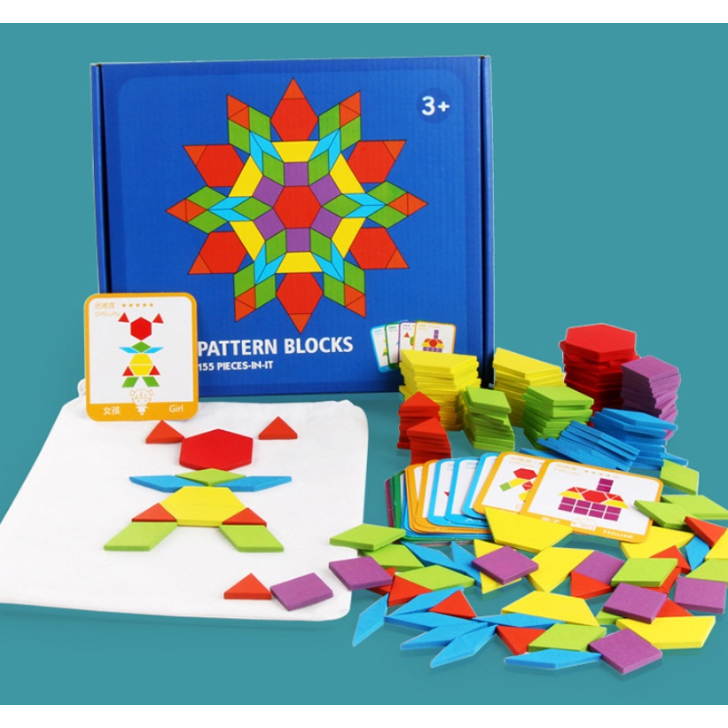 Shape matching puzzle game ของเล่นเสริมพัฒนาการ บล็อคไม้เรขาคณิต บล็อก ...