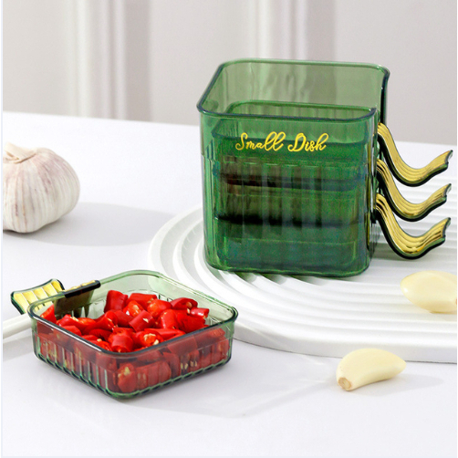 AB001 จานซอสพร้อมที่เก็บของ4ชิ้น ถ้วยใส่น้ำจิ้ม เครื่องใช้บนโต๊ะอาหาร | Shopee Thailand