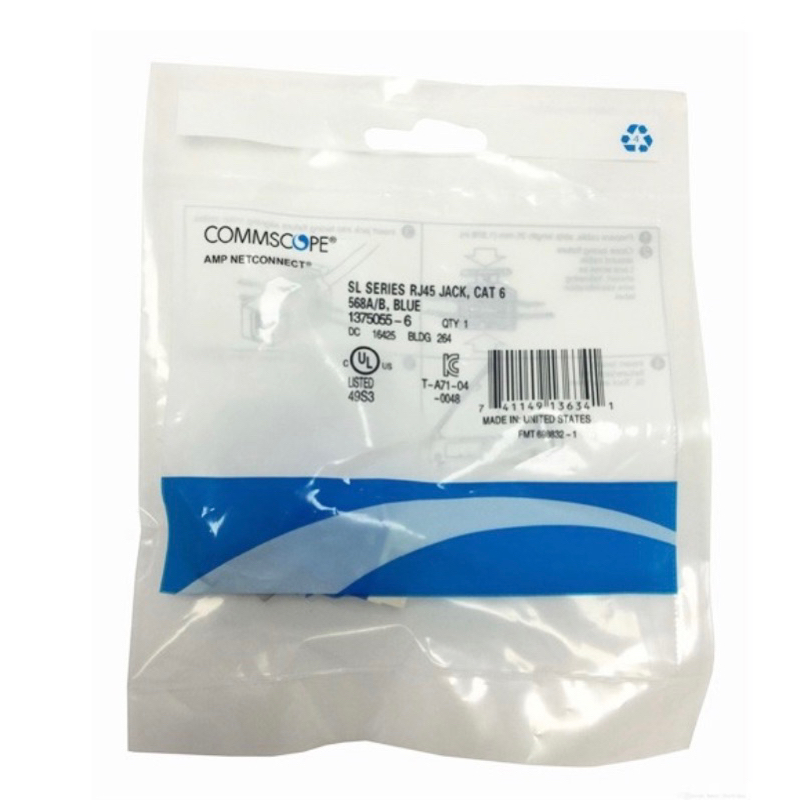 เต้ารับแลนตัวเมีย (ของแท้) COMMSCOPE (AMP) CAT 6 RJ45 Modular Jack ...