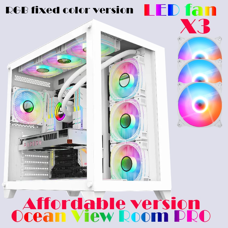 เคสคอมพิวเตอร์ PRO สำหรับห้องซีวิวเคสเดสก์ท็อปสีขาว ATX ห้องซีวิว 360 ...